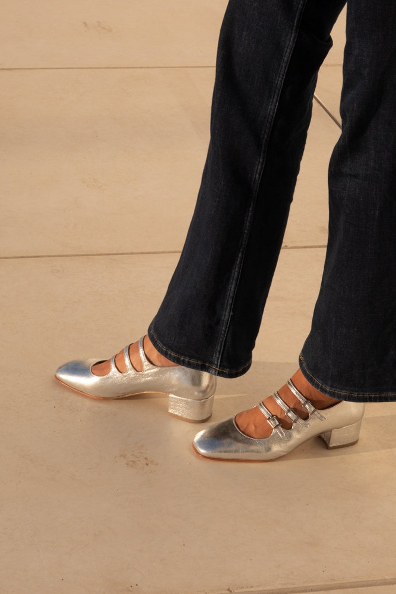 Silver Patent Leather Handmade Mary Jane - Etsy