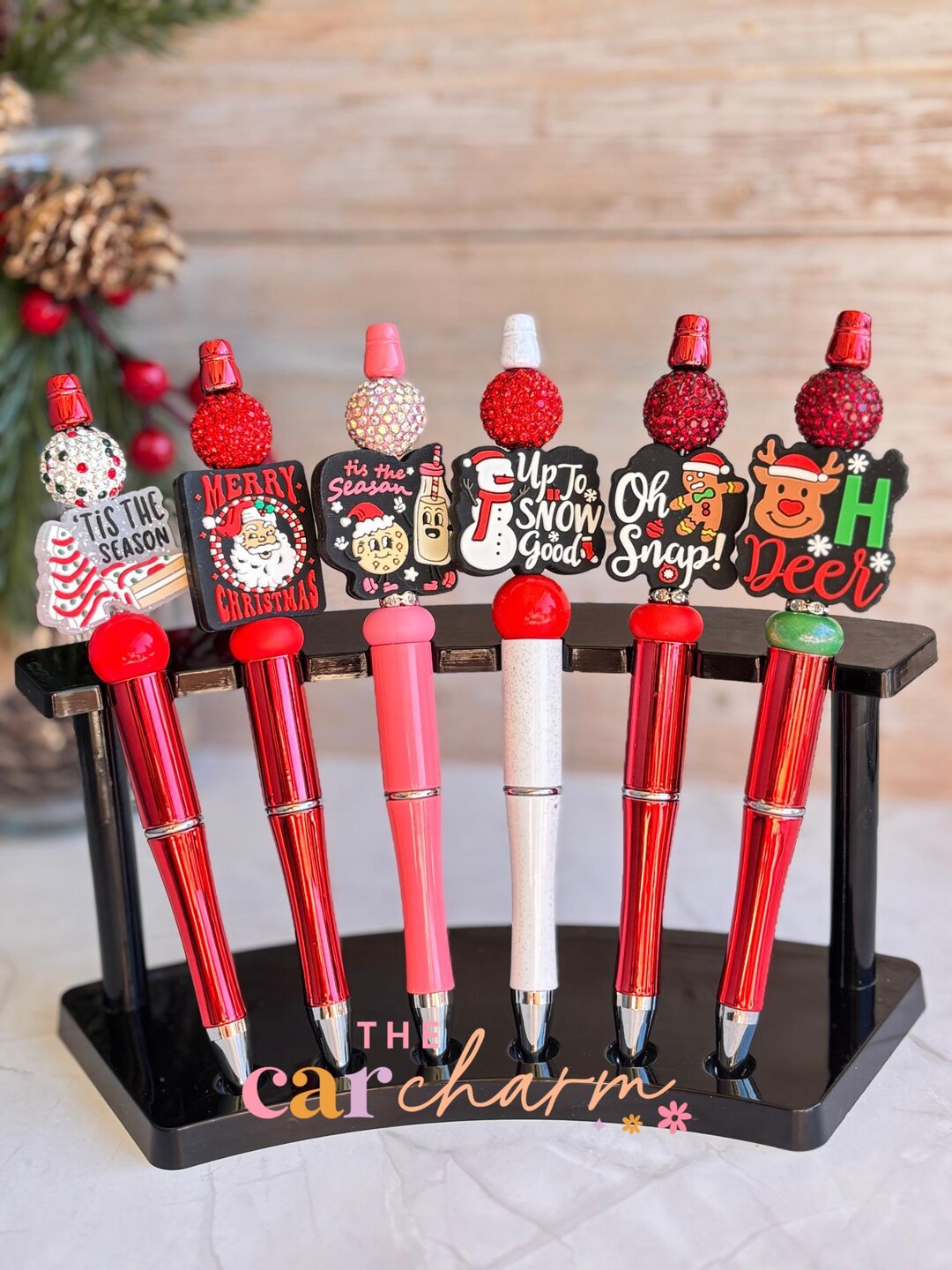 Beaded Pen | Snack Cake Pen | Retro Santa Pen | Tis the Season Pen ...