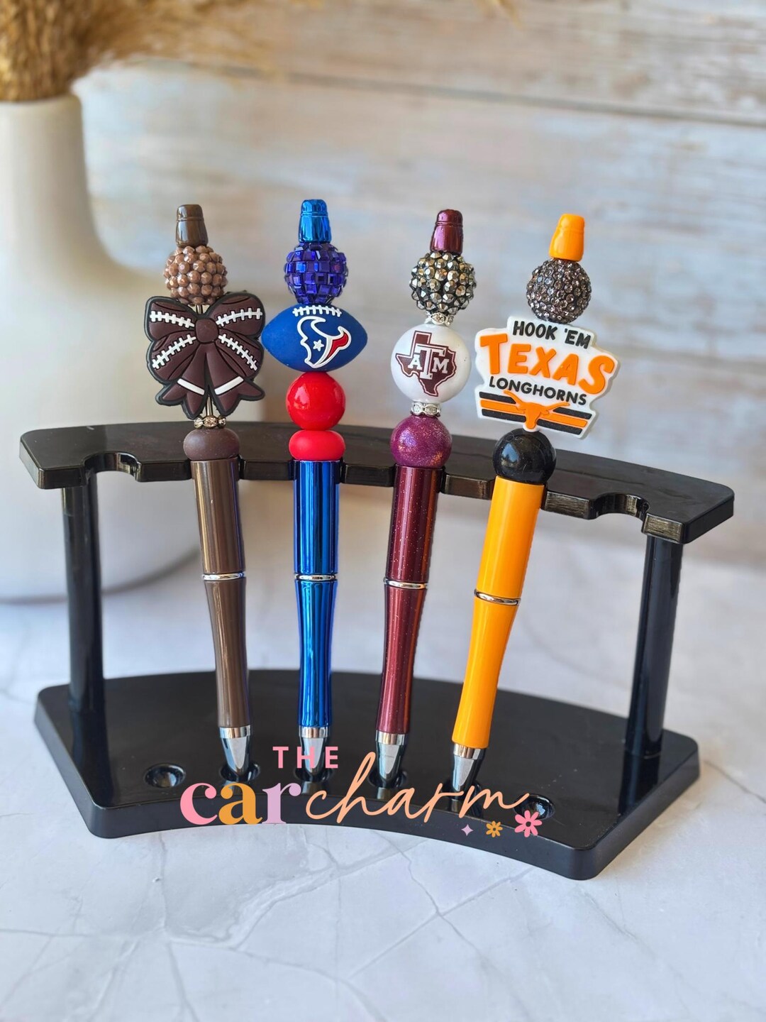 College Football-inspired Beaded Pen Set | Game Day Colors | Maroon ...