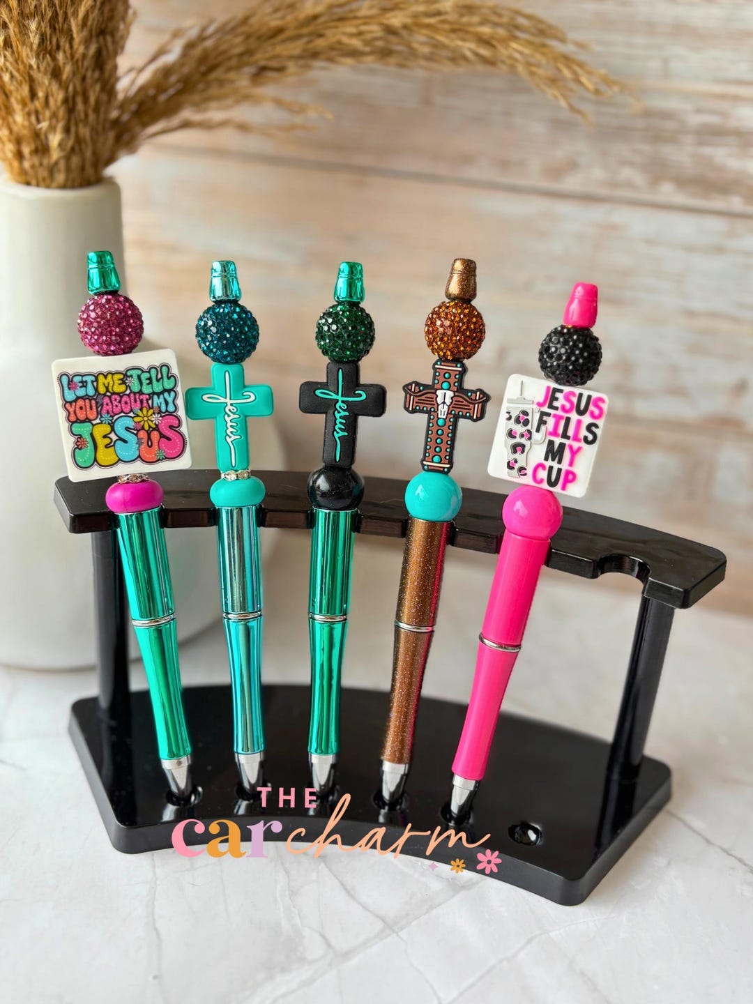 Handmade Beaded Pen: Christian Faith Gift, Refillable Black Ink - Etsy
