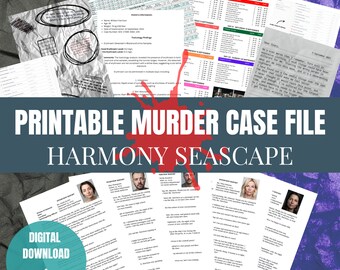 Printable Murder Mystery Case File Digital Download, Detective True ...