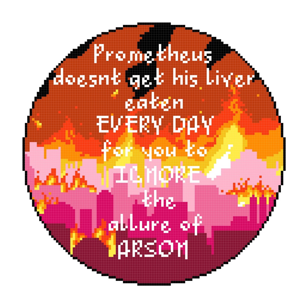 The Allure of Arson Cross Stitch Pattern Pdf - Etsy