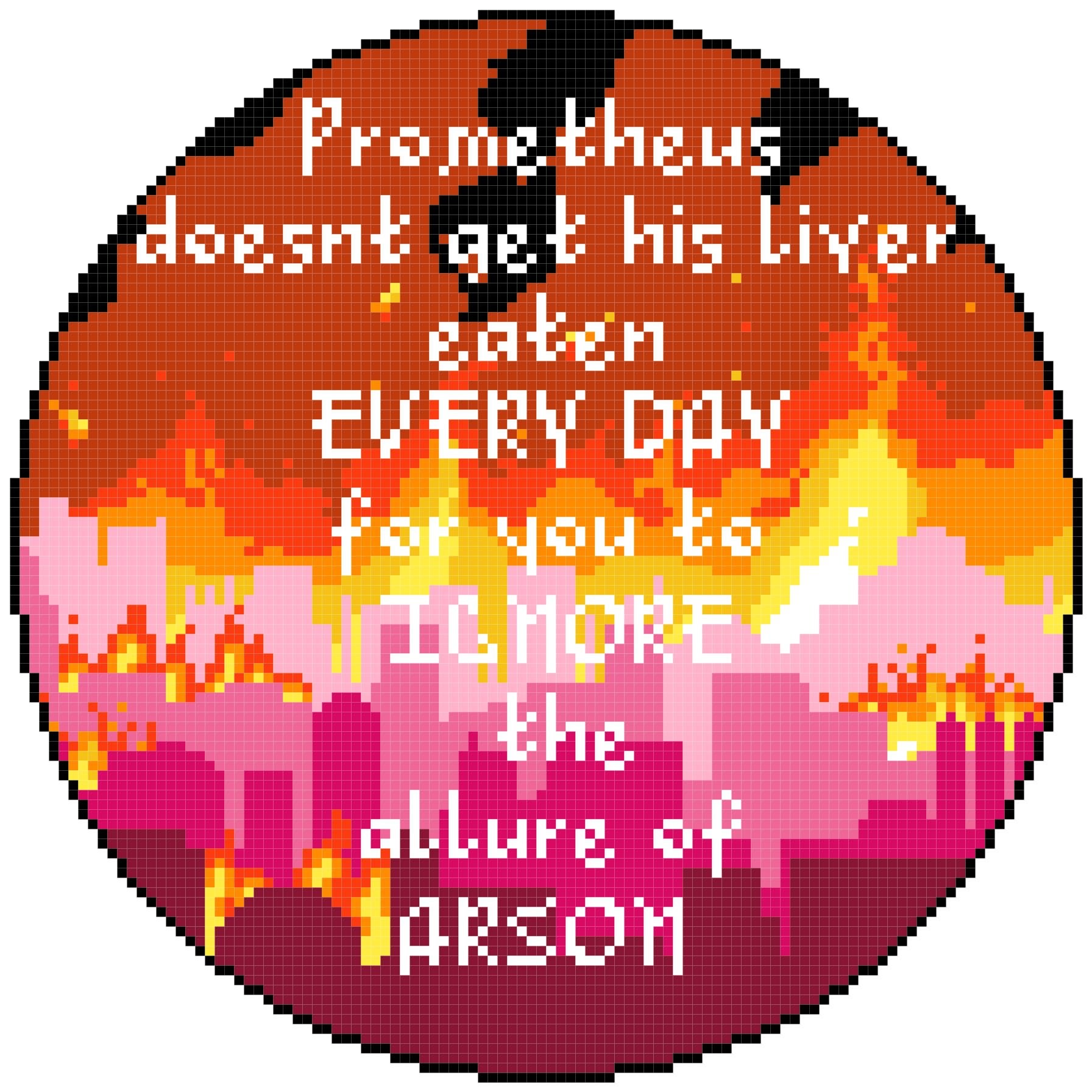 The Allure of Arson Cross Stitch Pattern Pdf - Etsy