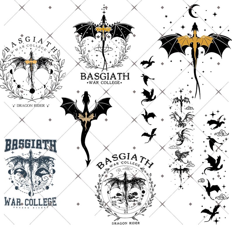Fourth Wing Png Stencil Basgiath Digital File Rebecca Yarros - Etsy UK