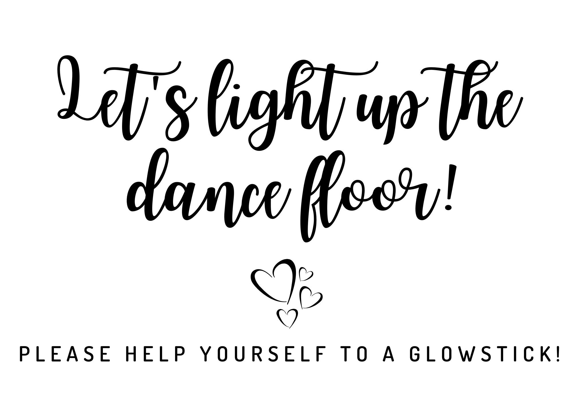 Wedding Glow Stick Sign - Etsy