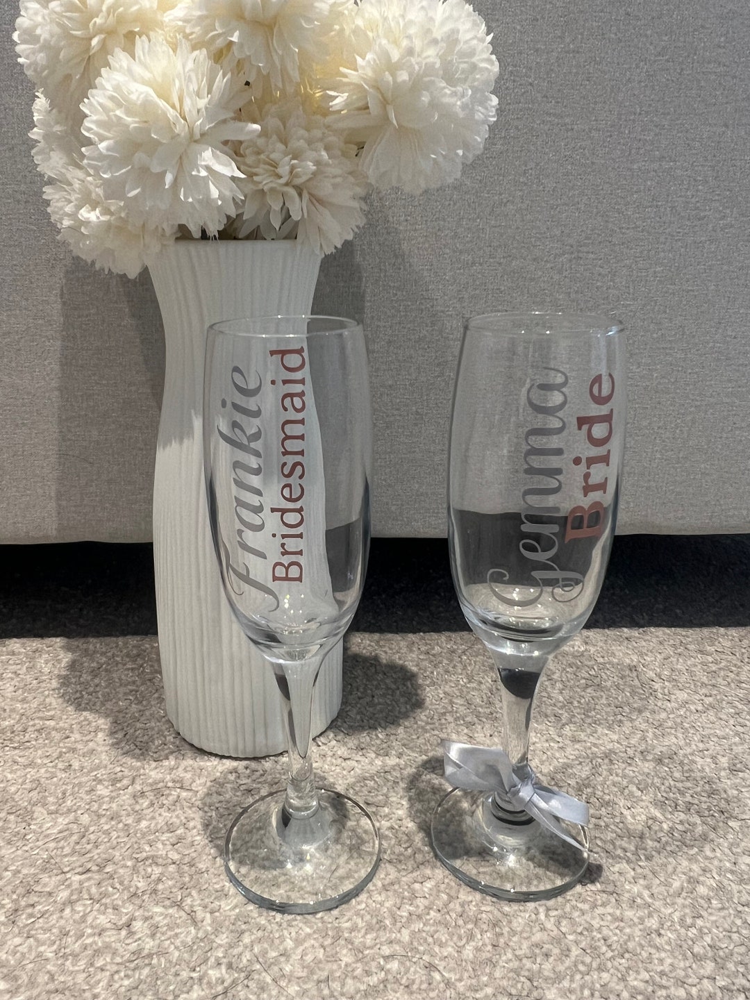 Wedding Champagne Flutes / Vinyl Decal for Champagne Flutes ...