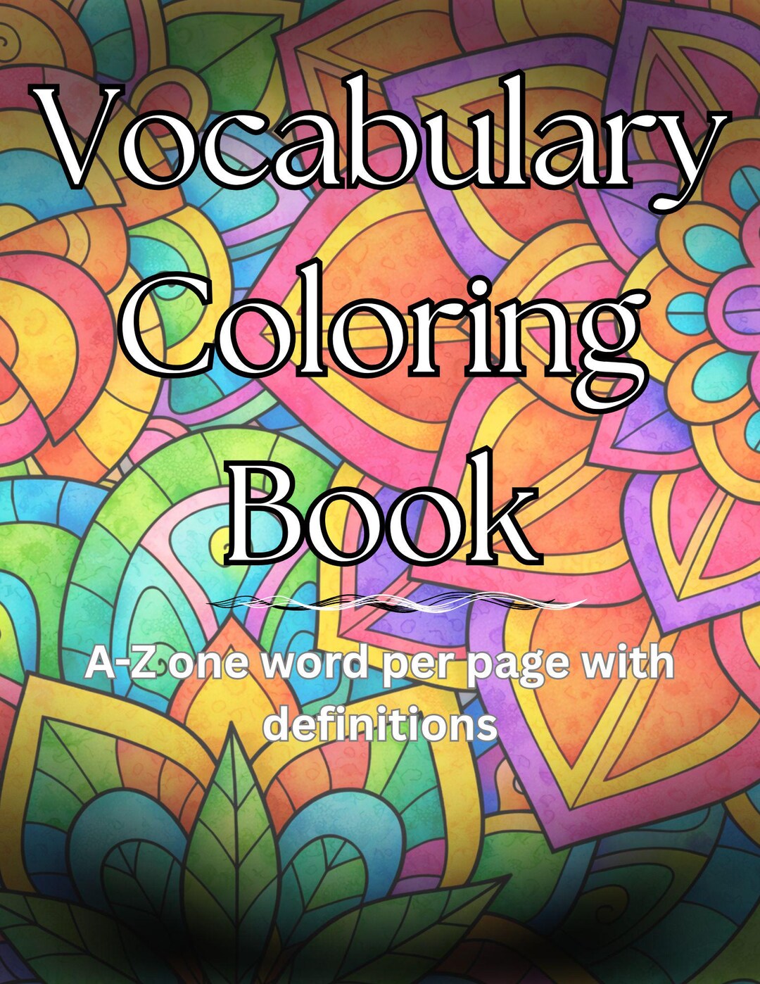 Vocabulary Coloring Book (for Downloading/printing) - Etsy