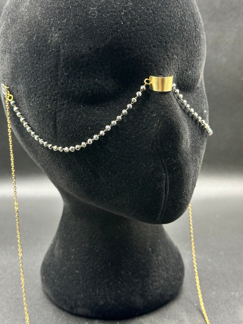 Face Jewelry Face Chain Gold Drops Unique Accessory for an Unmistakable ...