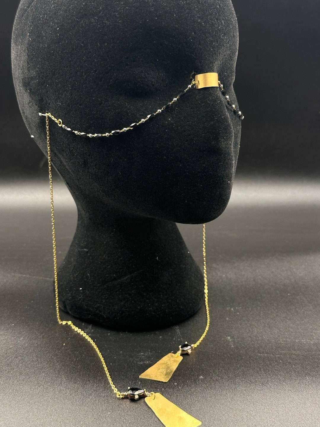 Face Chain Face Chain Gold Drops Unique Accessory for an Unmistakable ...