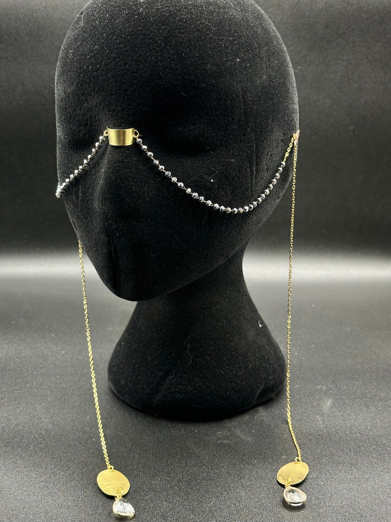 Face Jewelry Face Chain Gold Drops Unique Accessory for an Unmistakable ...