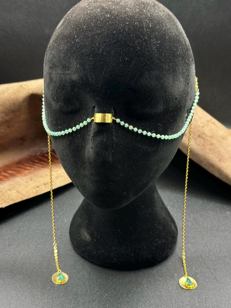 Face Jewelry Gold Drops Face Chain Unique Accessory for an Unmistakable ...