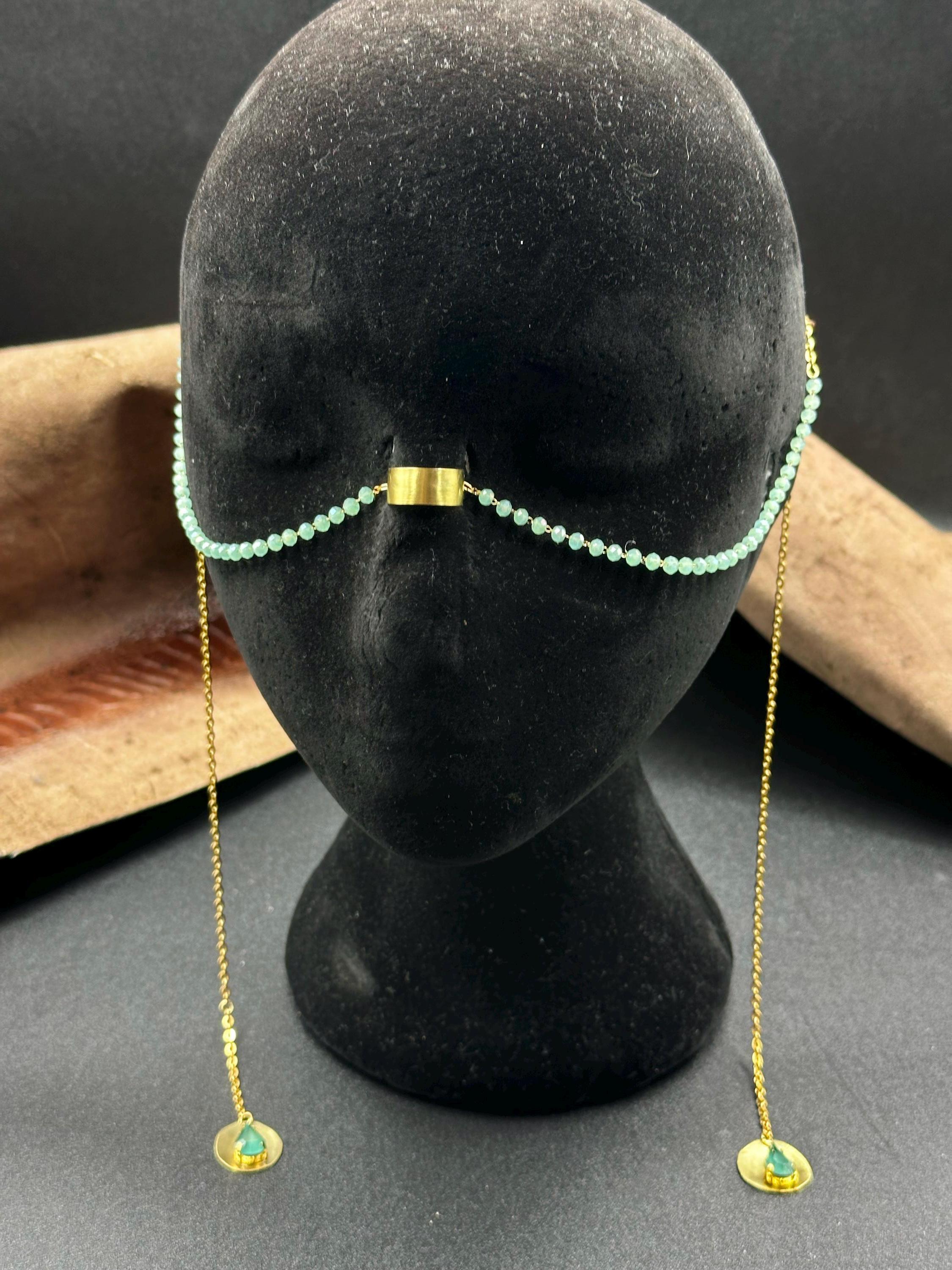 Face Jewelry Gold Drops Face Chain Unique Accessory for an Unmistakable ...