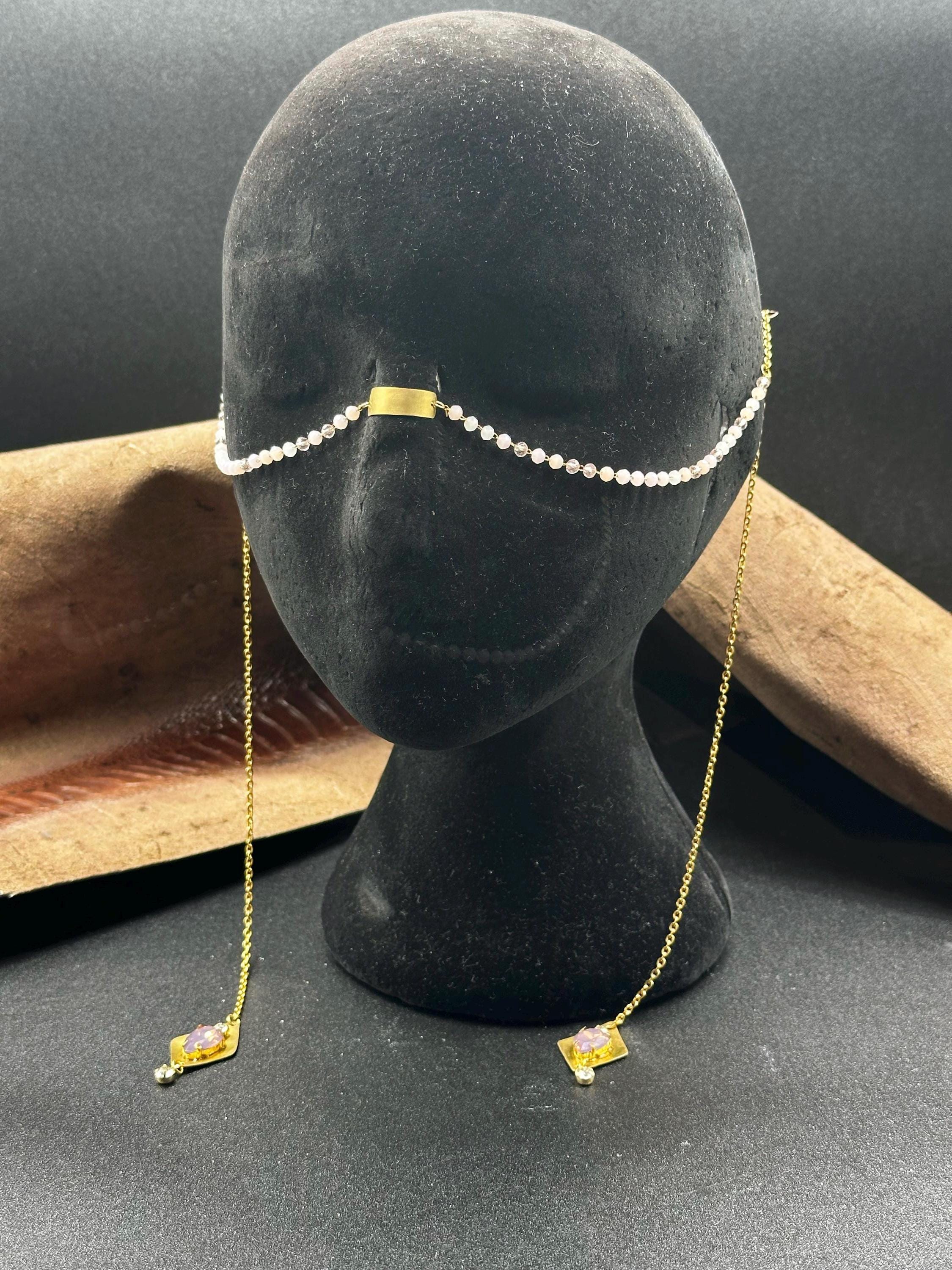 Face Jewelry Gold Drops Face Chain Unique Accessory for an Unmistakable ...