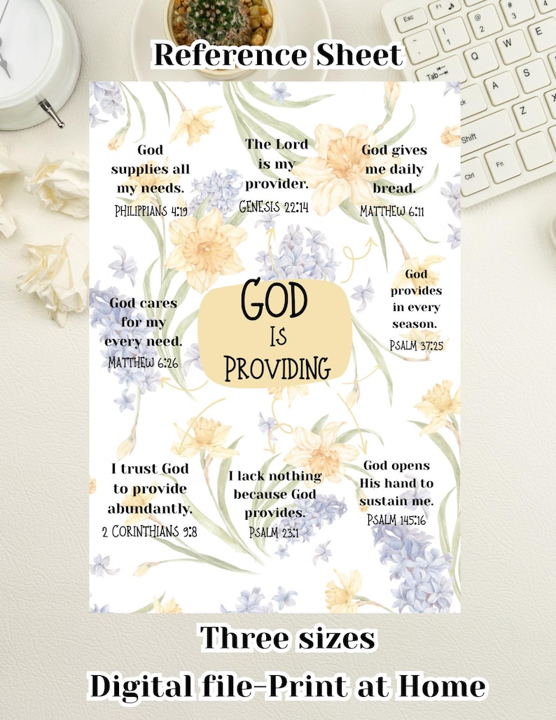 God is Providing Bible Verse Print (PDF) - Etsy