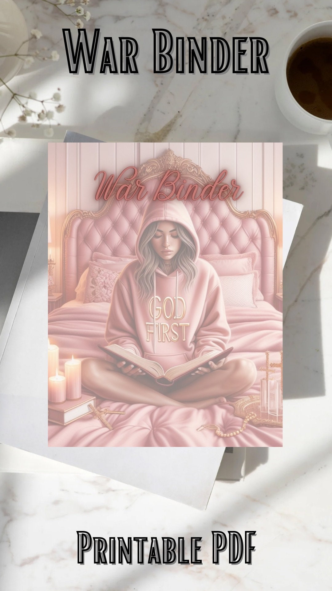 Character War Binder Print Out | War Binder Print | Luxury Pink Gold ...