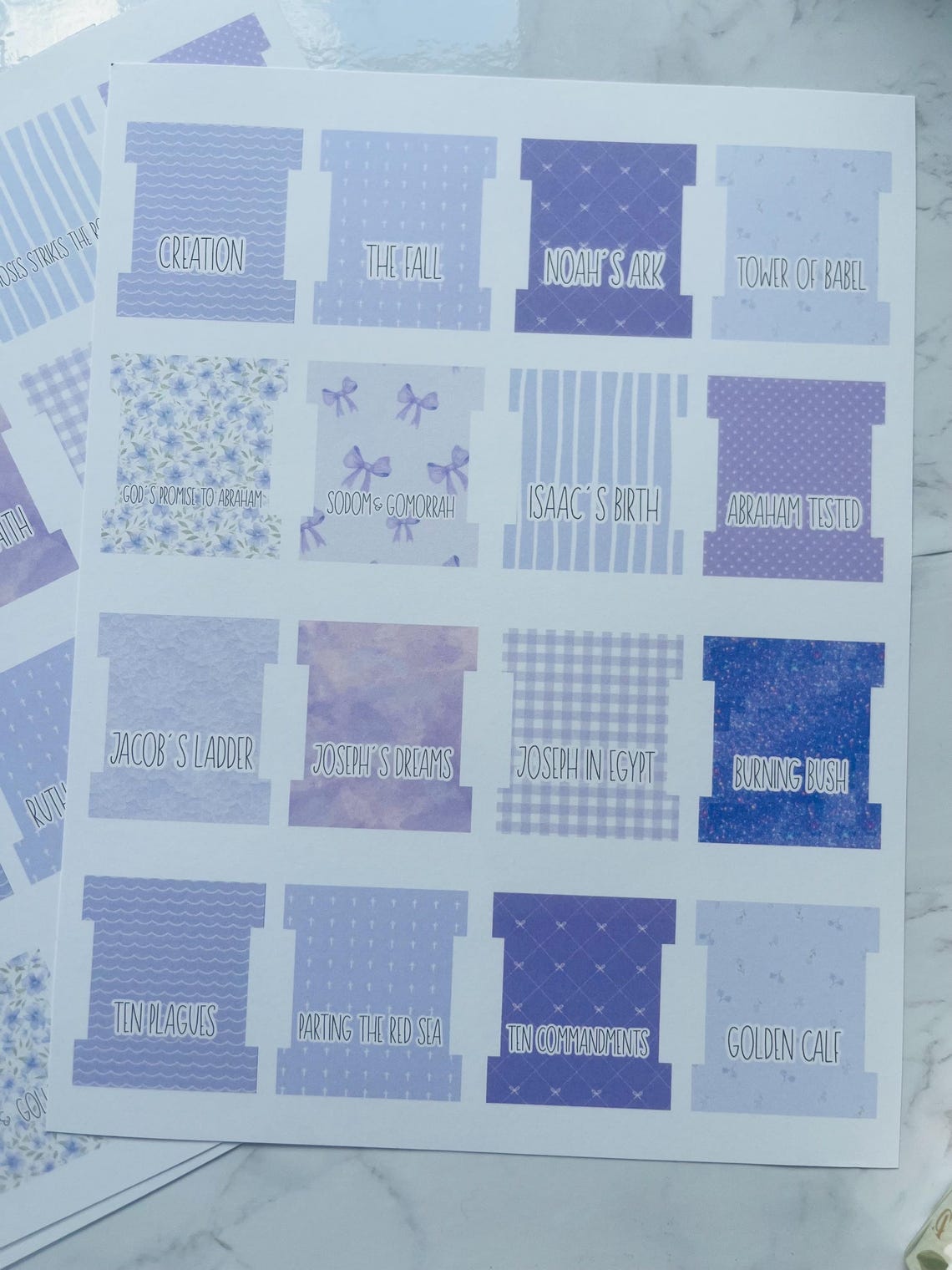 100 Topical Bible Tabs Printout With Verse List Purple Mixed Pattern - Etsy