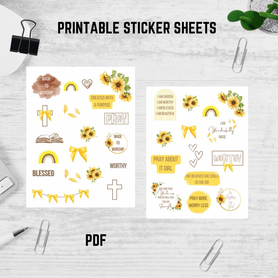 Bible Sticker Printout | PDF Print | Printable Bible Stickers | PDF ...