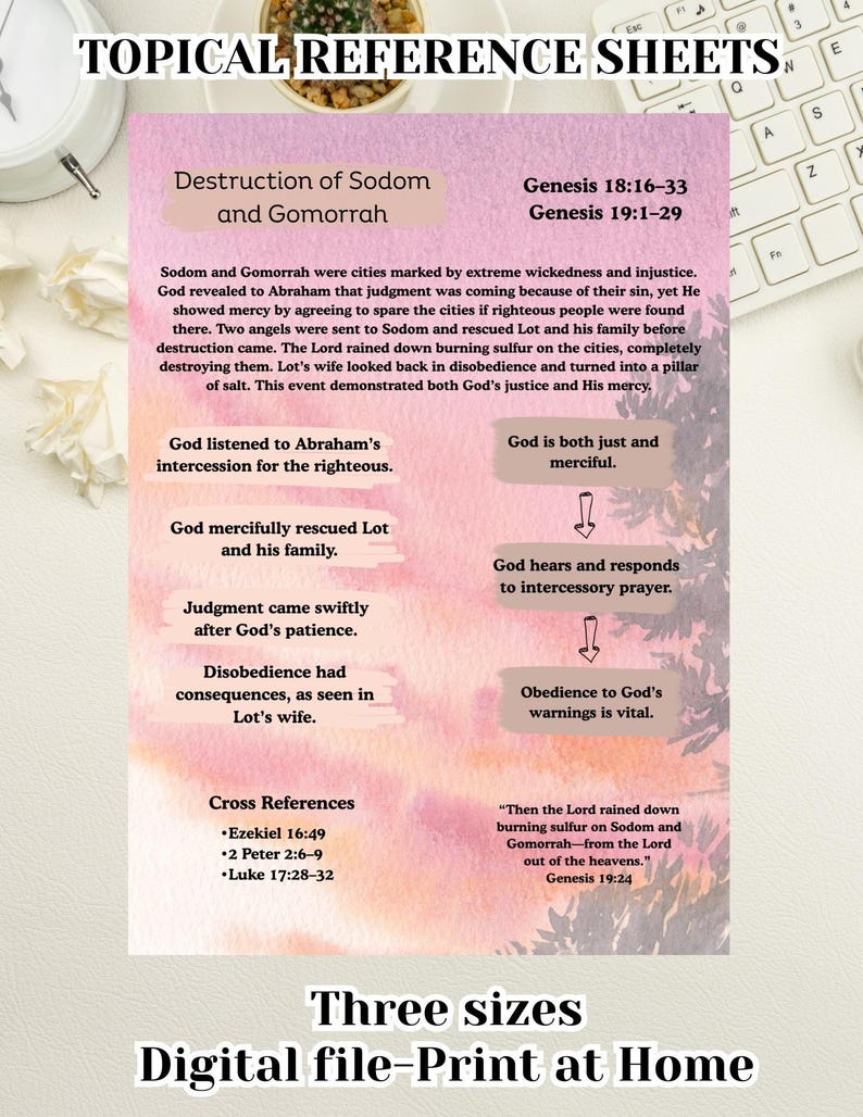 The Story of the Destruction of Sodom and Gomorrah Bible Tip in or ...