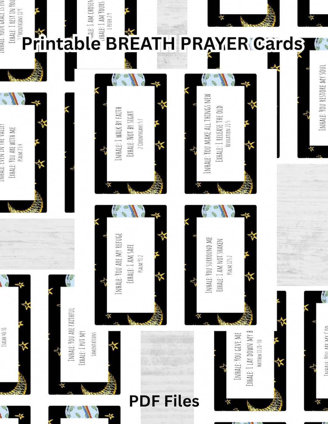 Kids Space Breath Prayer Cards Printout 30 Cards | PDF Print ...