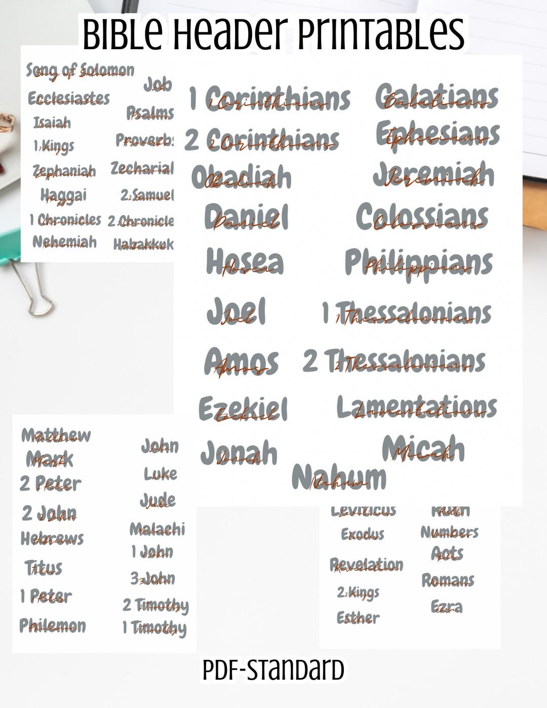 Bible Header Stickers | PDF Print | Prayerful Woman | Printable Bible ...