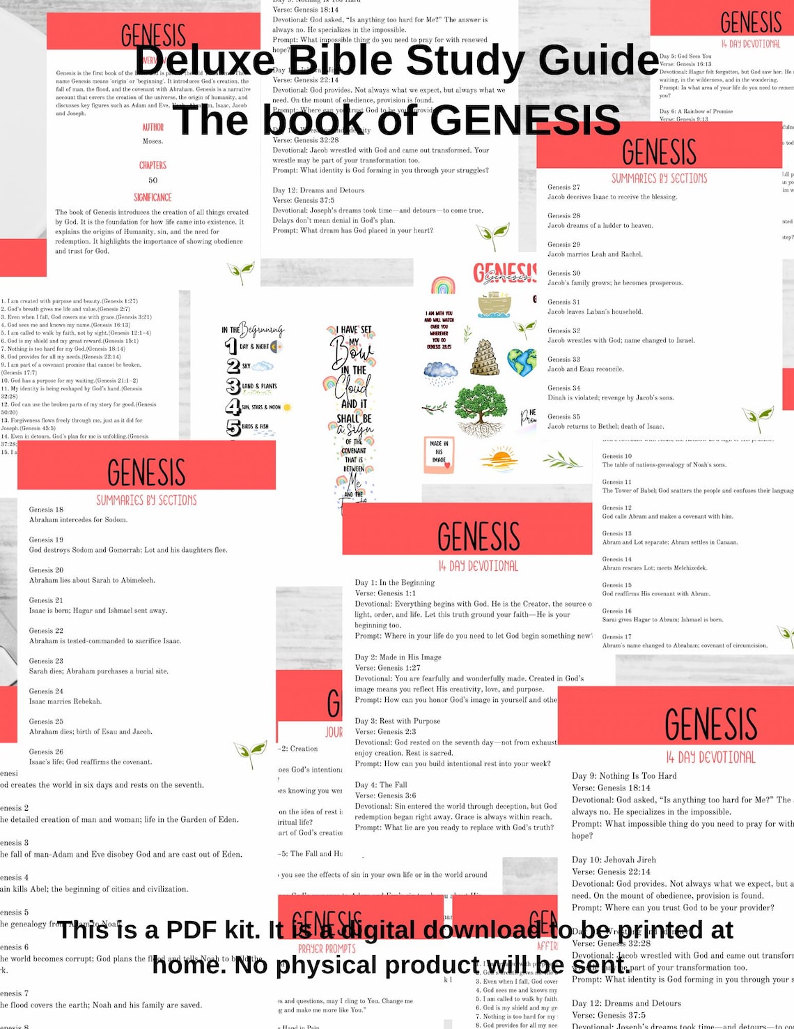 GENESIS Bible Study Printout | Pdf Print | Prayerful Woman | Printable ...