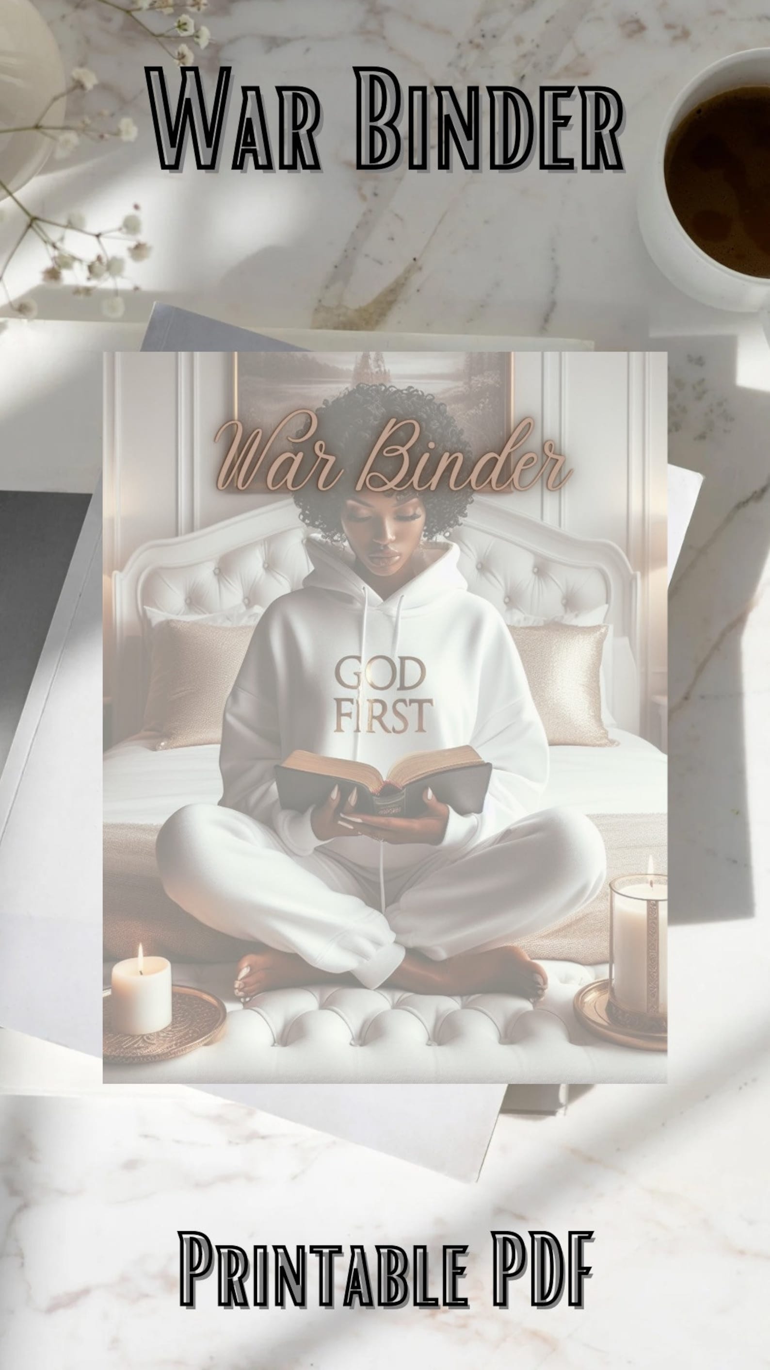 Character War Binder Print Out | War Binder Print | Luxury White Gold ...