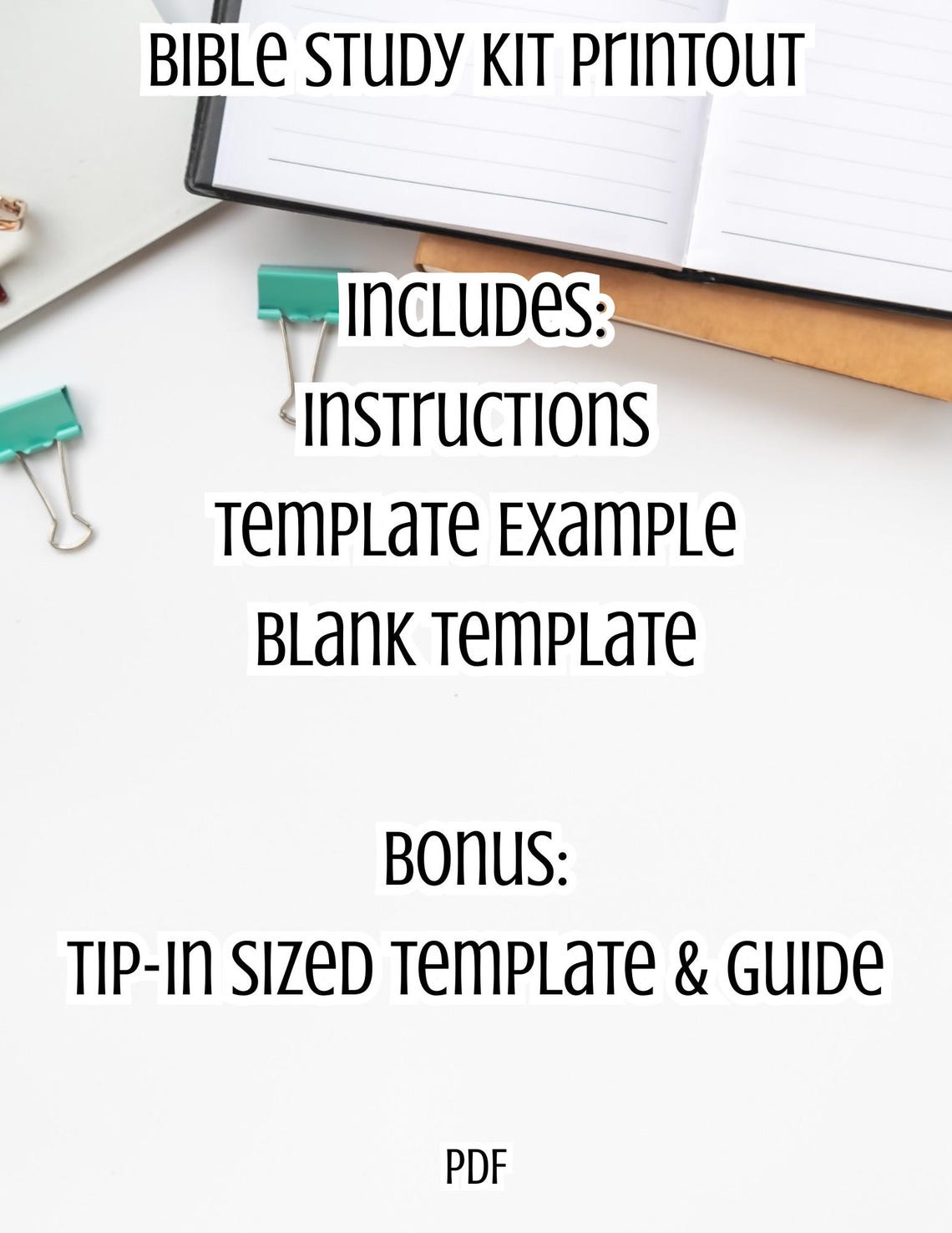IDEA Bible Study Kit | Printable Bible Study | Bible Study Page | Blank ...