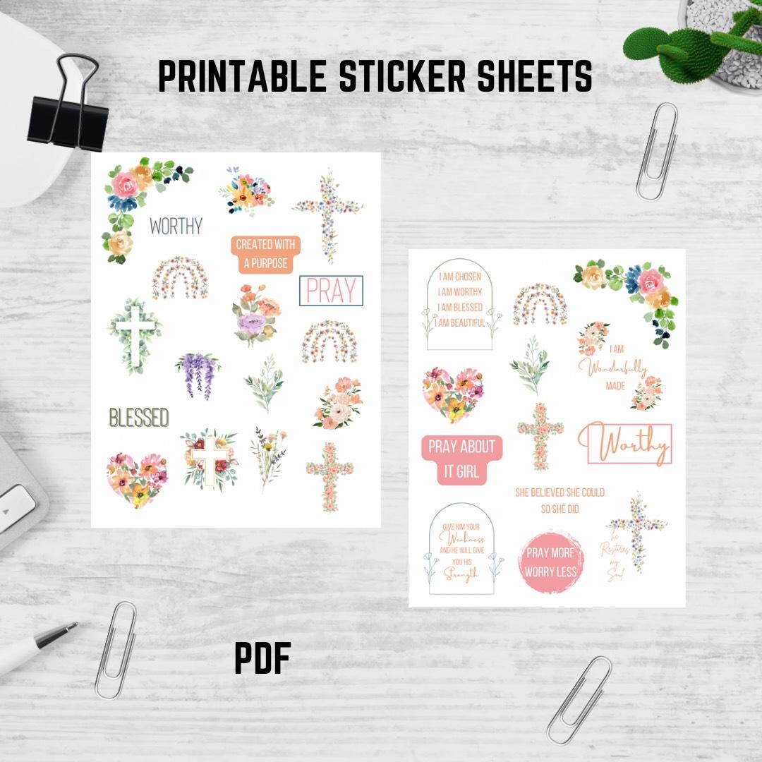 Bible Sticker Printout | PDF Print | Printable Bible Stickers | PDF ...