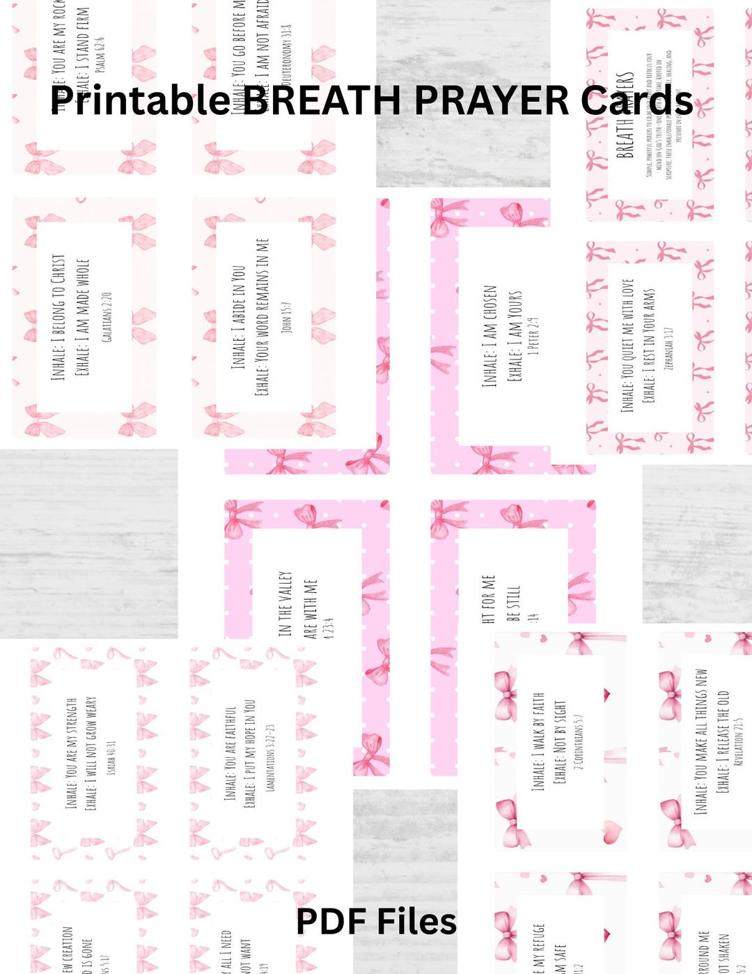 Breath Prayer Cards Printout 30 Cards | PDF Print | Prayerful Woman ...