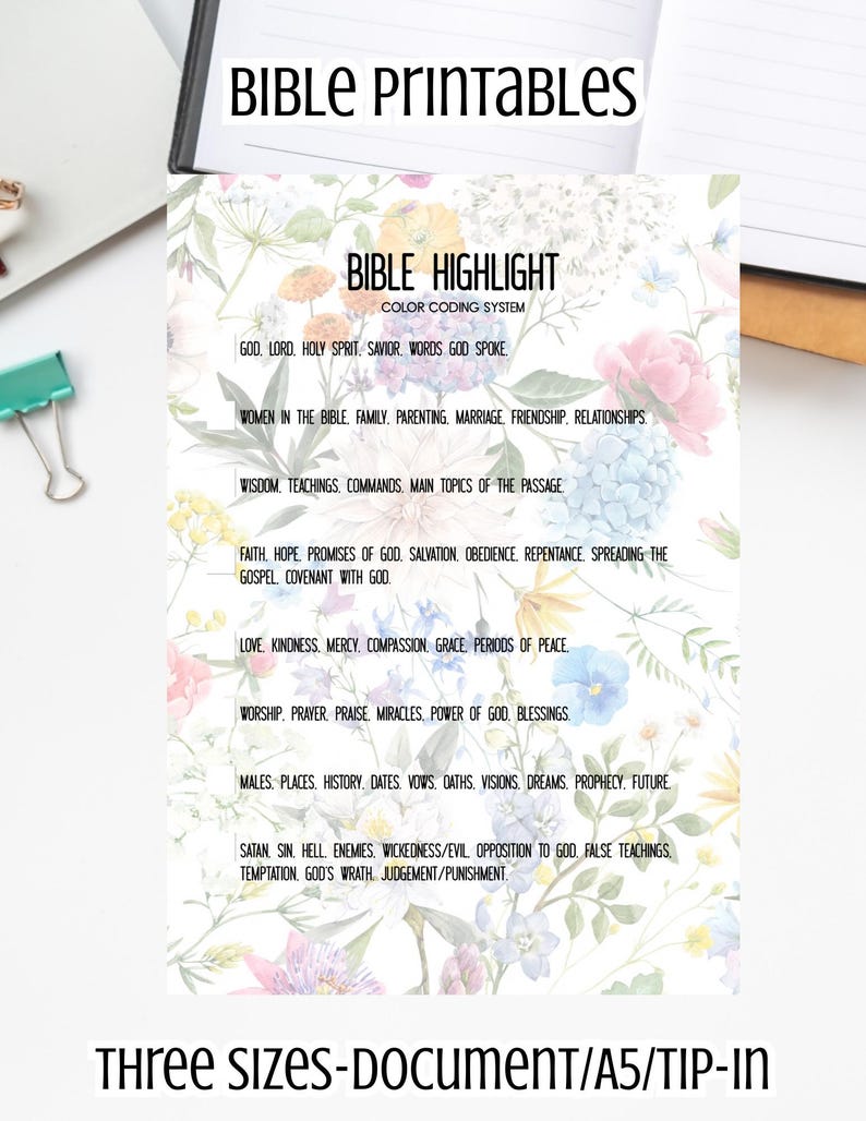 War Binder Loaded Bible Printout Bible Highlighting Guide | PDF Print ...