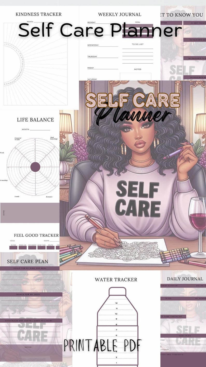 Self Care Journal DIY | Planner PDF | Printable Journal | Digital Self ...