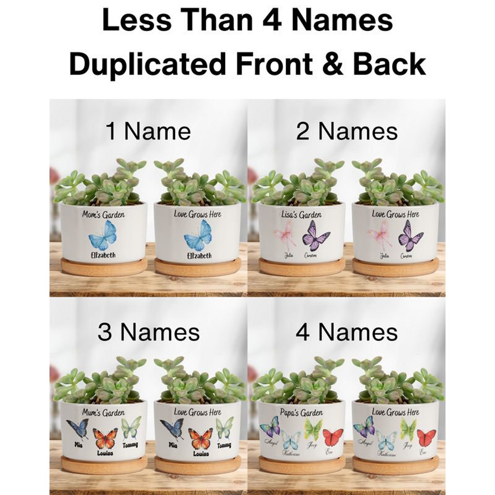 Nanas Garden Personalized Ceramic Plant Pot Custom Plant Lover - Etsy