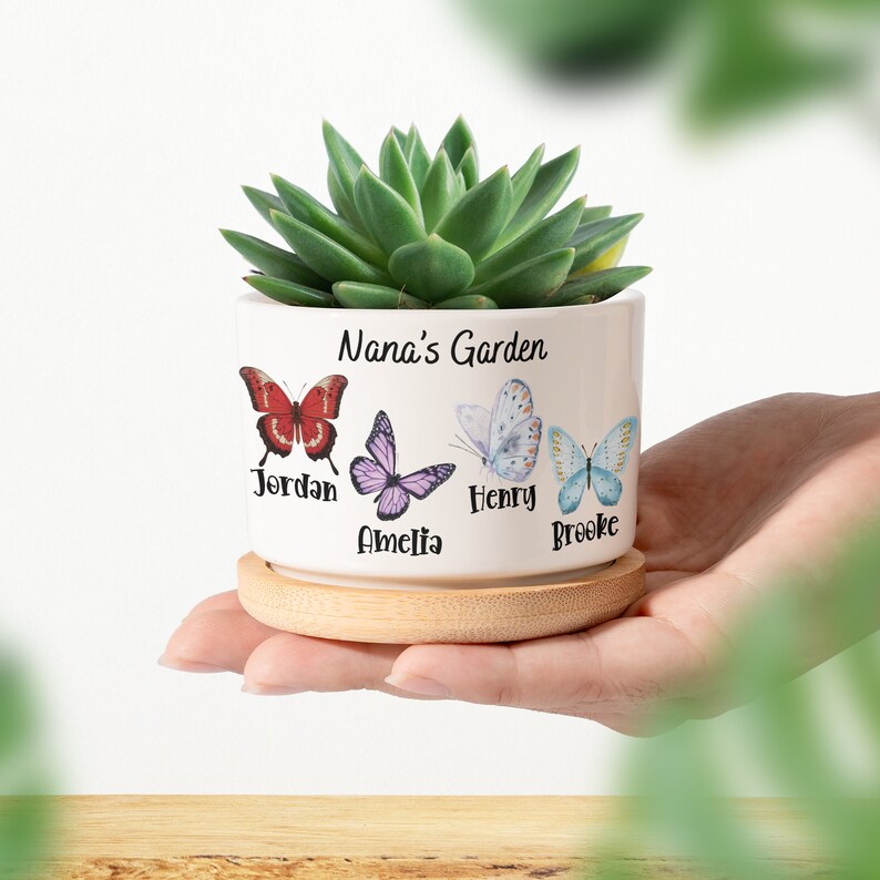 Nanas Garden Personalized Ceramic Plant Pot Custom Plant Lover - Etsy