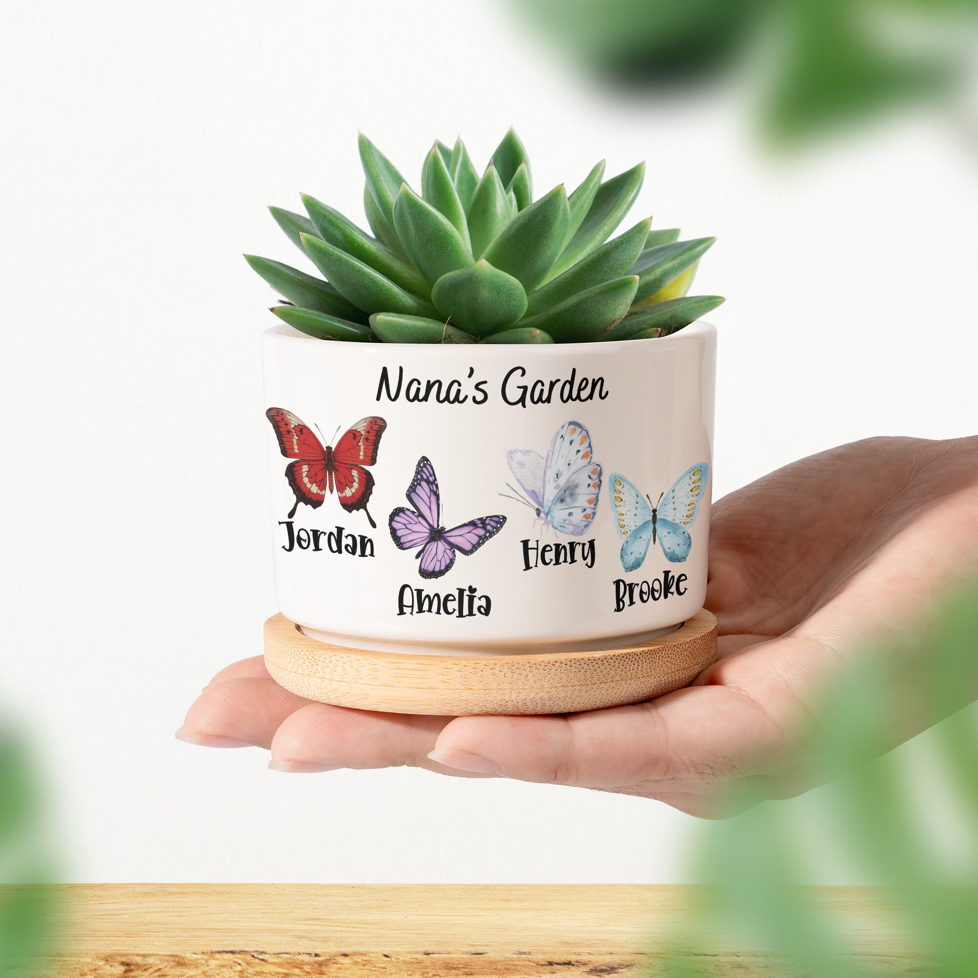 Nanas Garden Personalized Ceramic Plant Pot Custom Plant Lover - Etsy