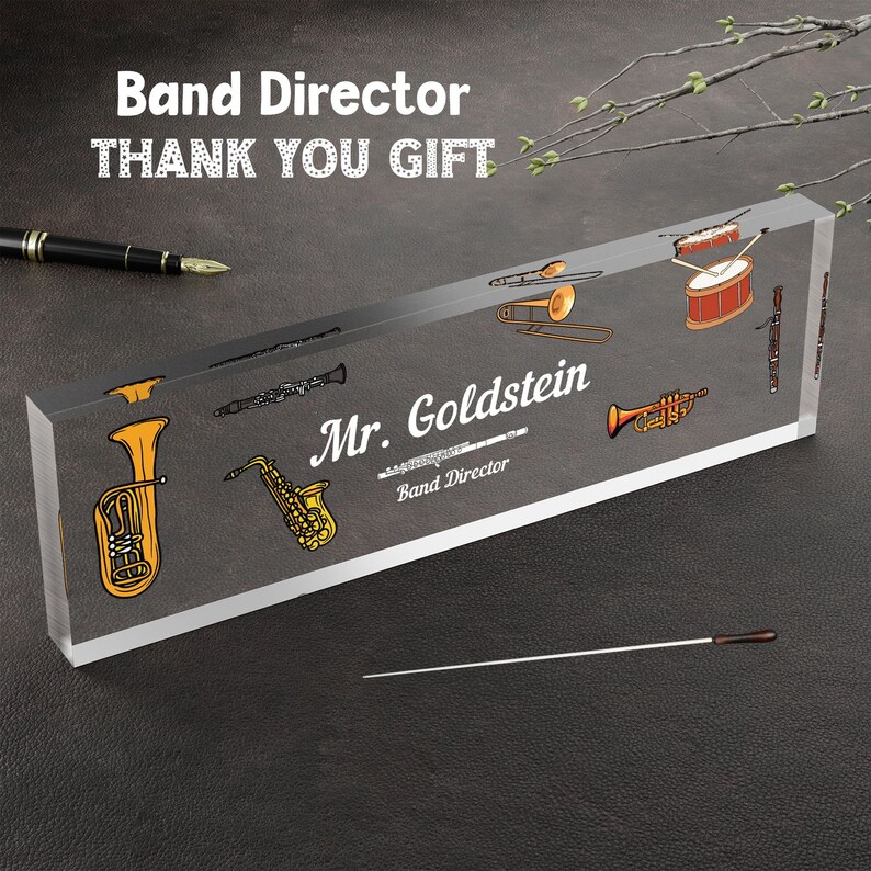 Music Teacher Appreciation Thank You Gift Desk Name Plate Custom ...