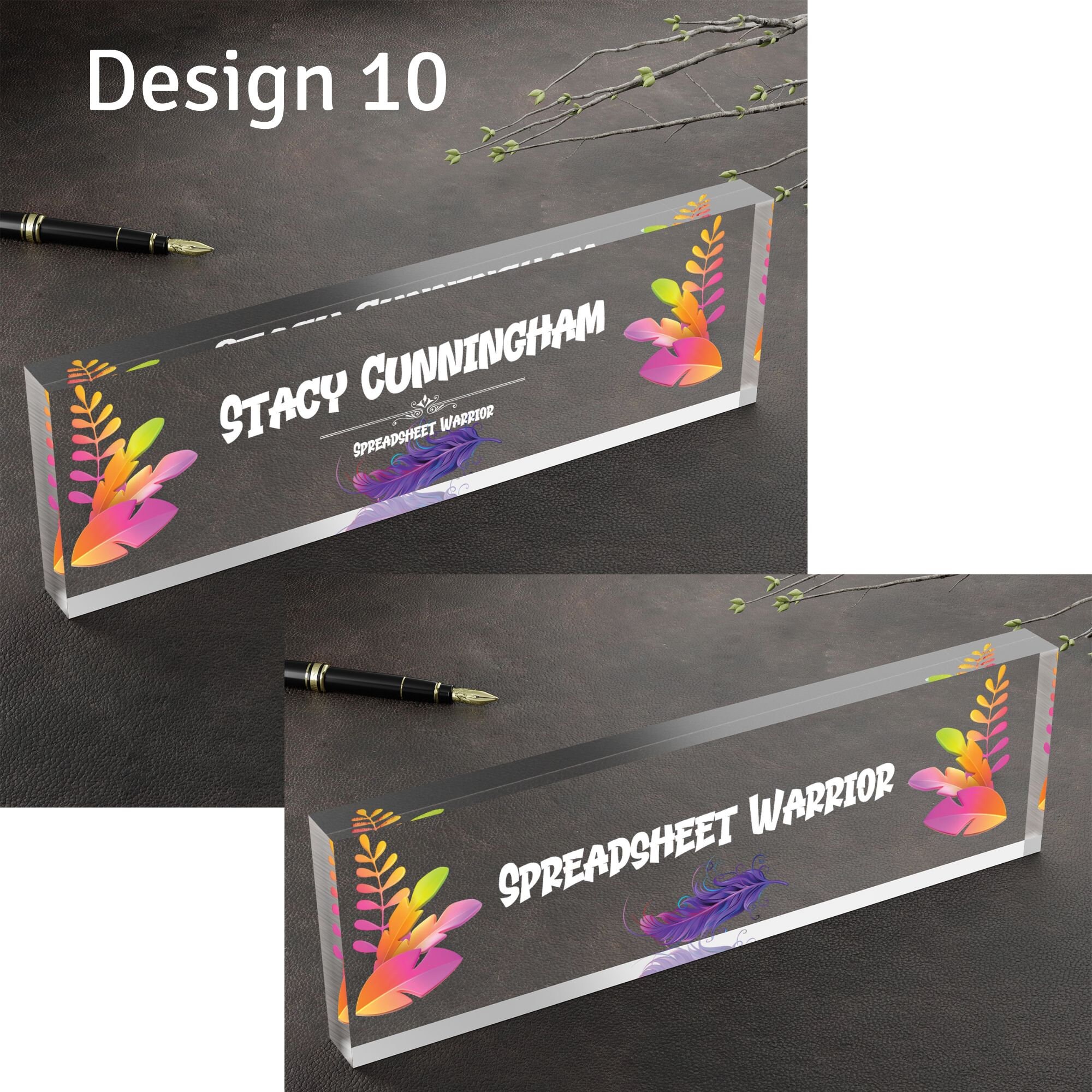 Joke Desk Name Plate Funny Coworker Gift Unique Secret Santa Gift White ...