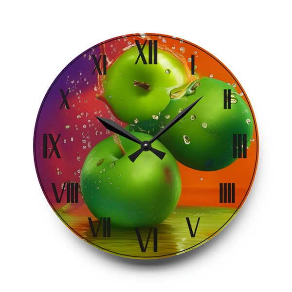 Apple Splash Art - Etsy