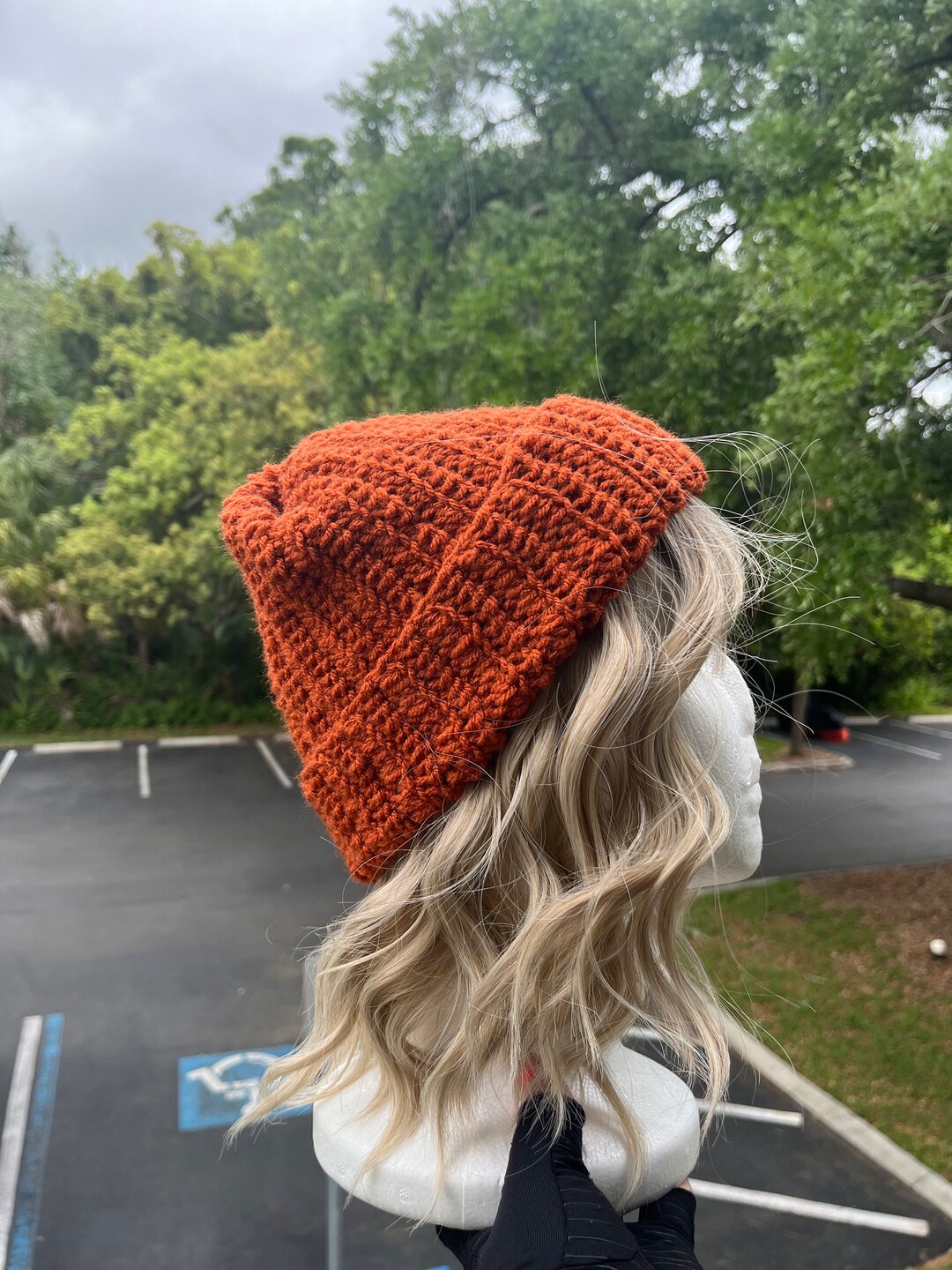 Burnt Orange Beanie - Etsy