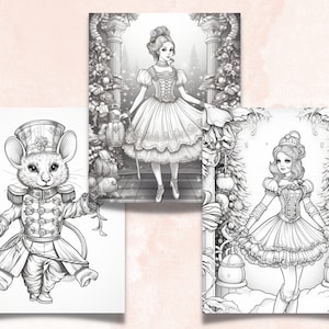 40 Christmas Nutcracker Coloring Book, Printable Xmas Noel Holiday ...