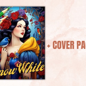 40 Snow White & Seven Dwarfs Coloring Book, Printable Fairytale ...