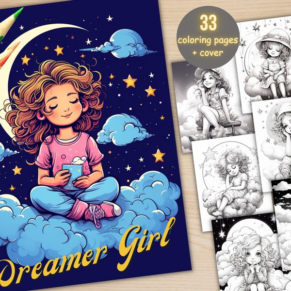 Dreamy Coloring Pages - Etsy