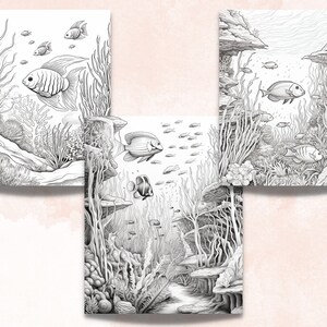 50 Enchanted Underwater Coloring Book, Printable Under the Sea Coloring ...