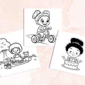 Bold and Easy Coloring Book, Little Black Girl Coloring Pages, Cute ...