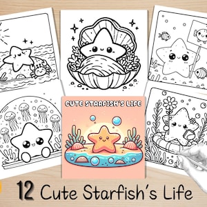 Bold and Easy Coloring Book, Starfish Coloring Pages, Cute Comfy ...
