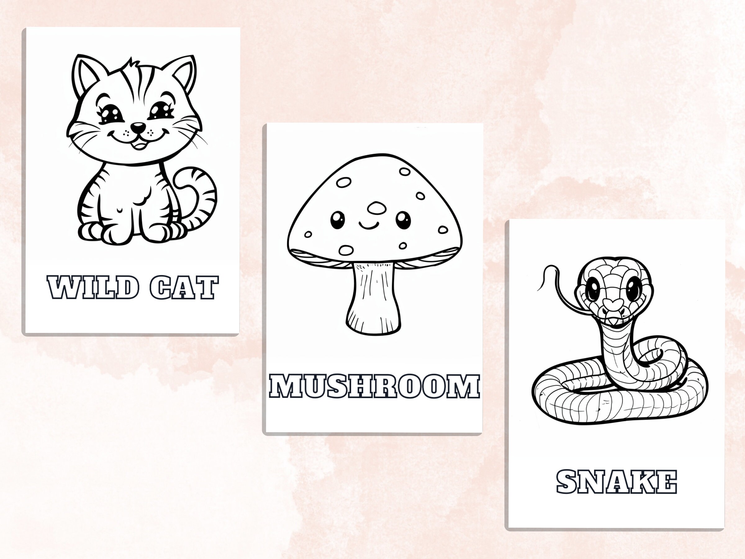 Educational Woodland Animals Coloring Book, Preschool Activity Coloring ...