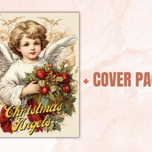 45 Christmas Angel Coloring Book, Printable Xmas Noel Little Angels ...