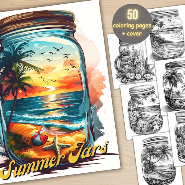 Coloring Summer Book - Etsy