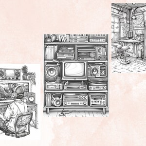 45 Nostalgia 90's Aesthetic Coloring Book, Printable PDF, Retro ...