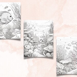 50 Enchanted Underwater Coloring Book, Printable Under the Sea Coloring ...