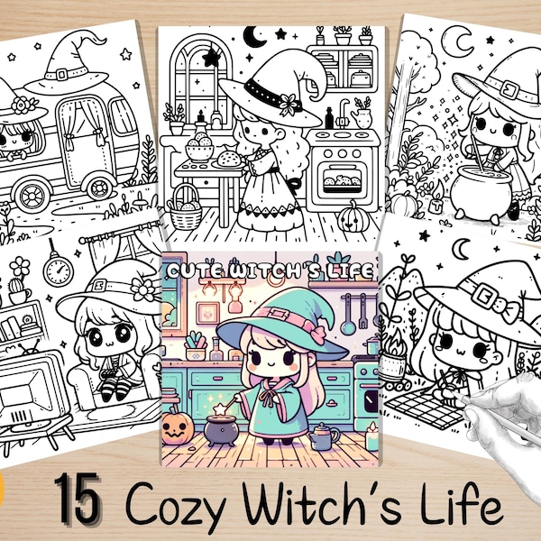 Witch Printable Pages - Etsy
